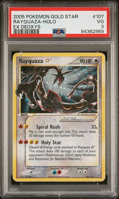 Rayquaza Gold Star #107 PSA 3 [Deoxys] – Spilforsyningen