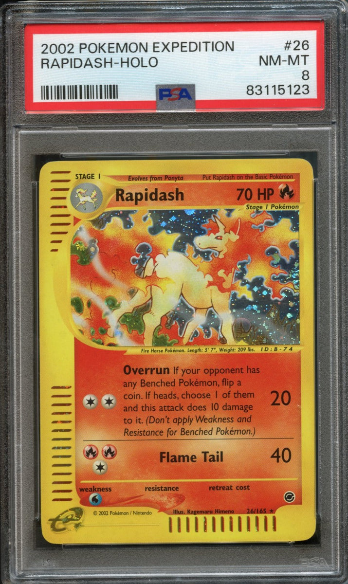Rapidash #26 PSA 8 [Expedition Base Set] – Spilforsyningen