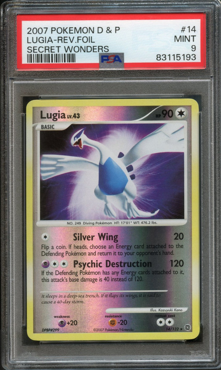 Lugia [Reverse Holo] #14 PSA 9 [Secret Wonders] – Spilforsyningen