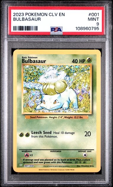 Bulbasaur #1 PSA 9 [Pokemon CLV Trading Card Game Classic 2023 ...