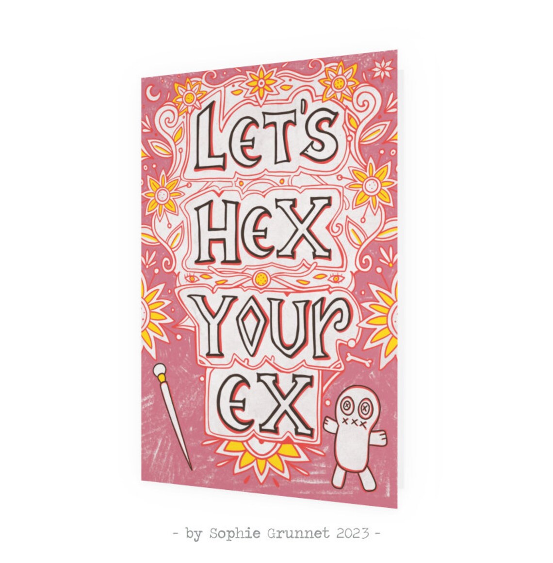 Postkort: Let's Hex Your Ex (med kuvert) – Spilforsyningen