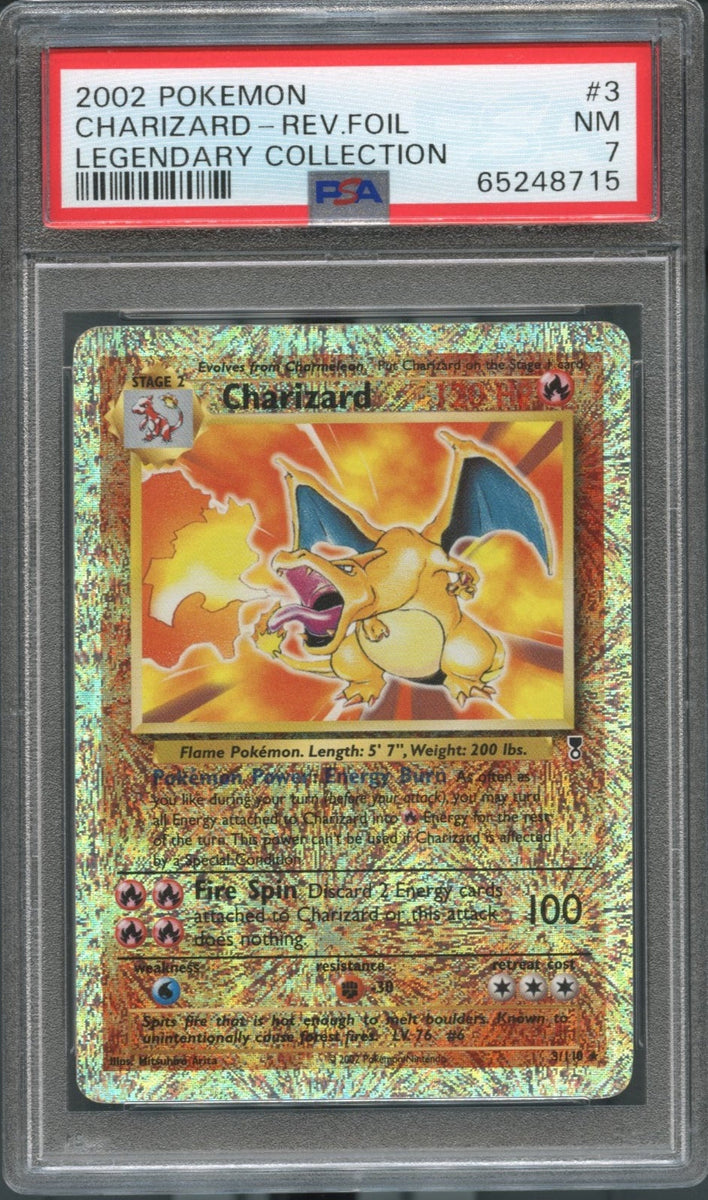 Charizard [Reverse Holo] #3 PSA 7 [Legendary Collection] – Spilforsyningen